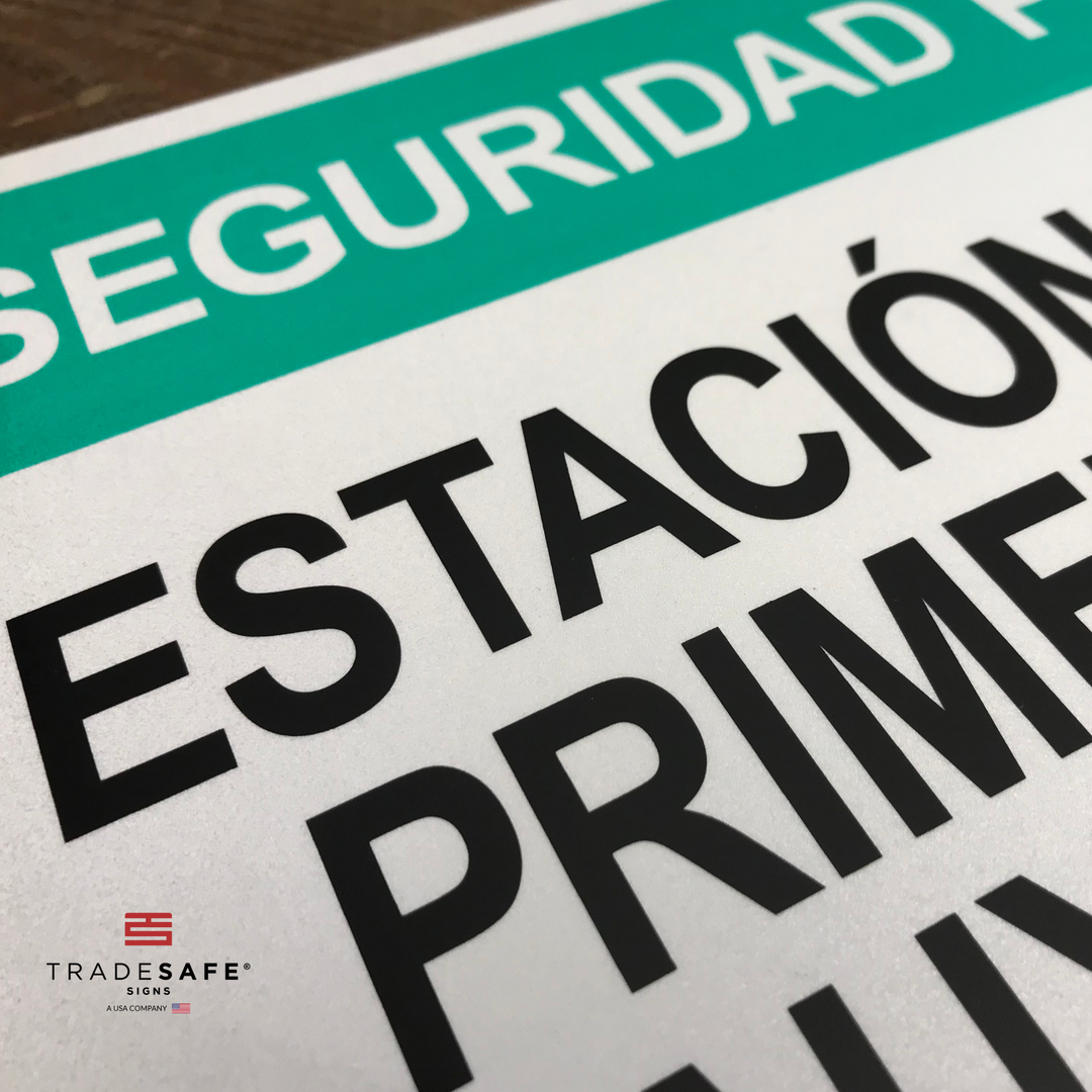 Estación De Primeros Auxilios Sign - Aluminum Safety Sign | TRADESAFE