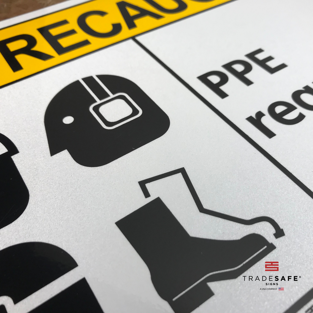 PPE Requerido Sign - Aluminum PPE Signs | TRADESAFE