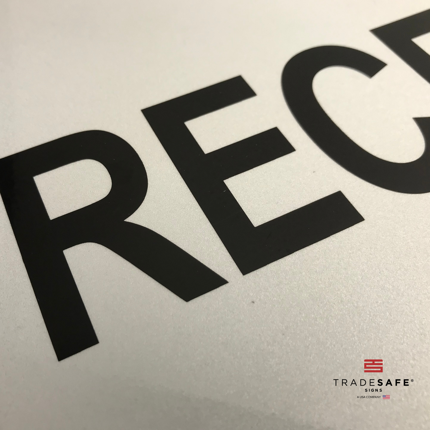 Receiving Sign - Aluminum Facility Signs | TRADESAFE
