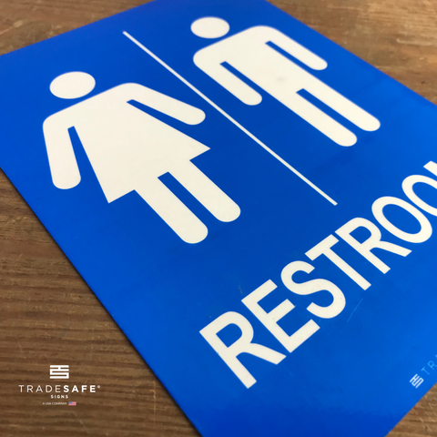 Unisex Restroom Sign - Aluminum Restroom Signs | TRADESAFE