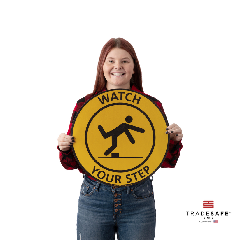 Watch Your Step Sign - Anti-Slip Floor Sticker | TRADESAFE
